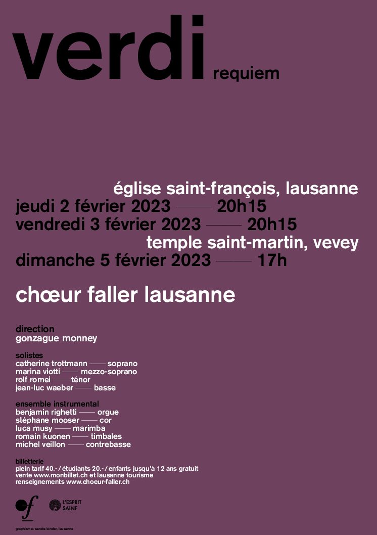 Requiem - Giuseppe Verdi - Choeur Faller - Église Saint François